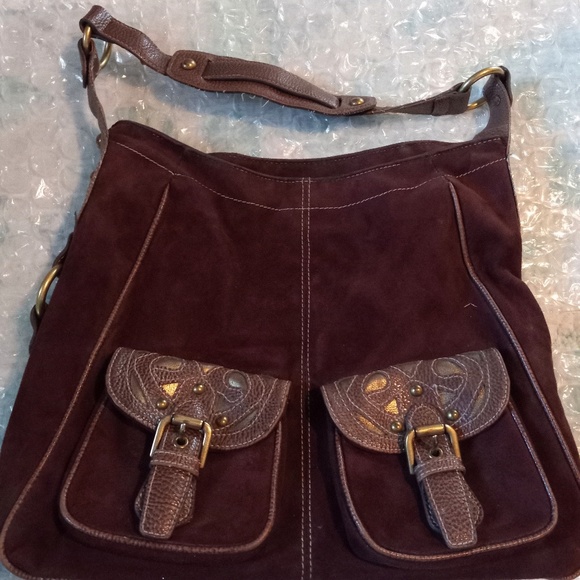 mercer & madison | Bags | Mercer Madison Brown Suede Vintage Hobo ...